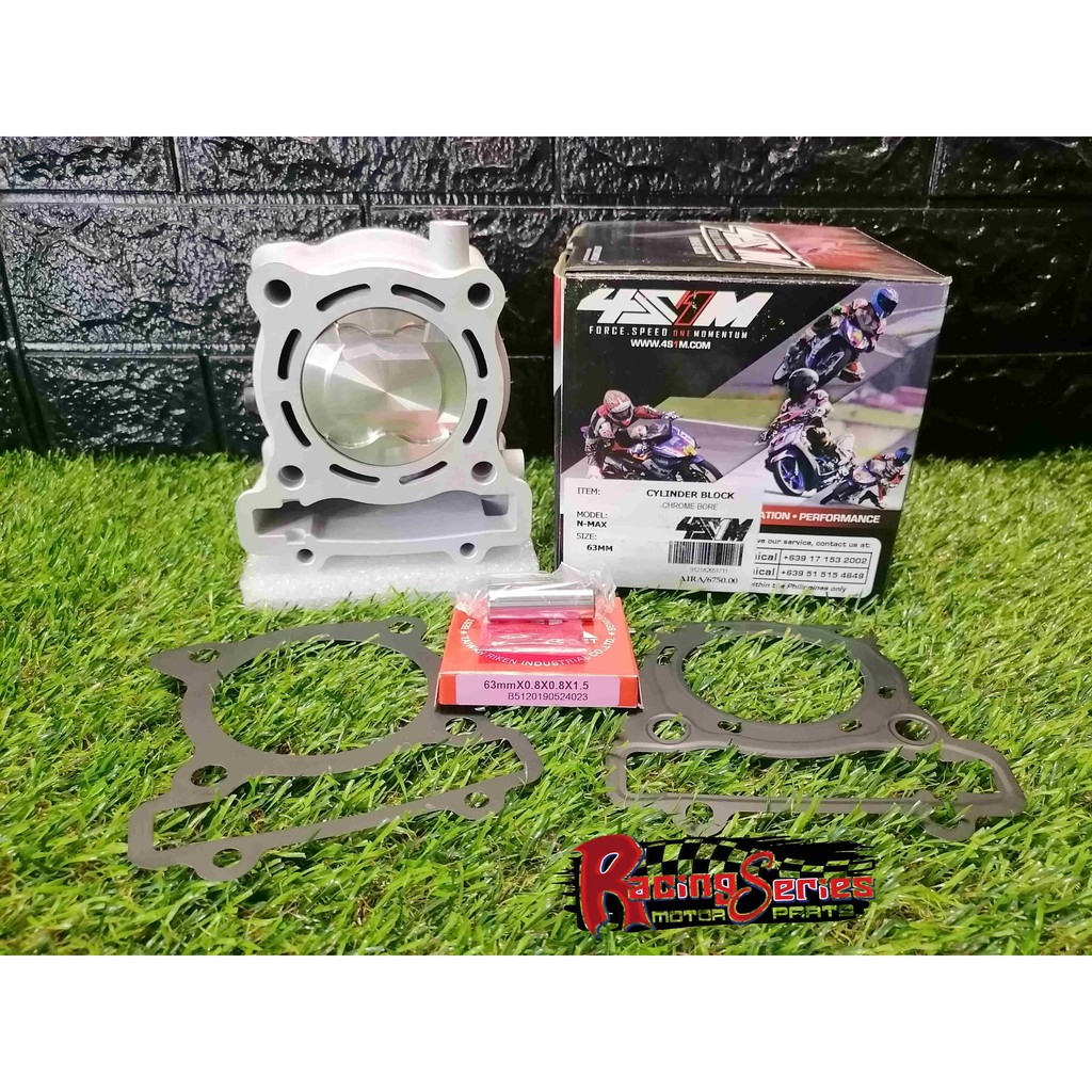 4S1M cylinder block nmax/aerox 155 63mm chromebore | Shopee Philippines