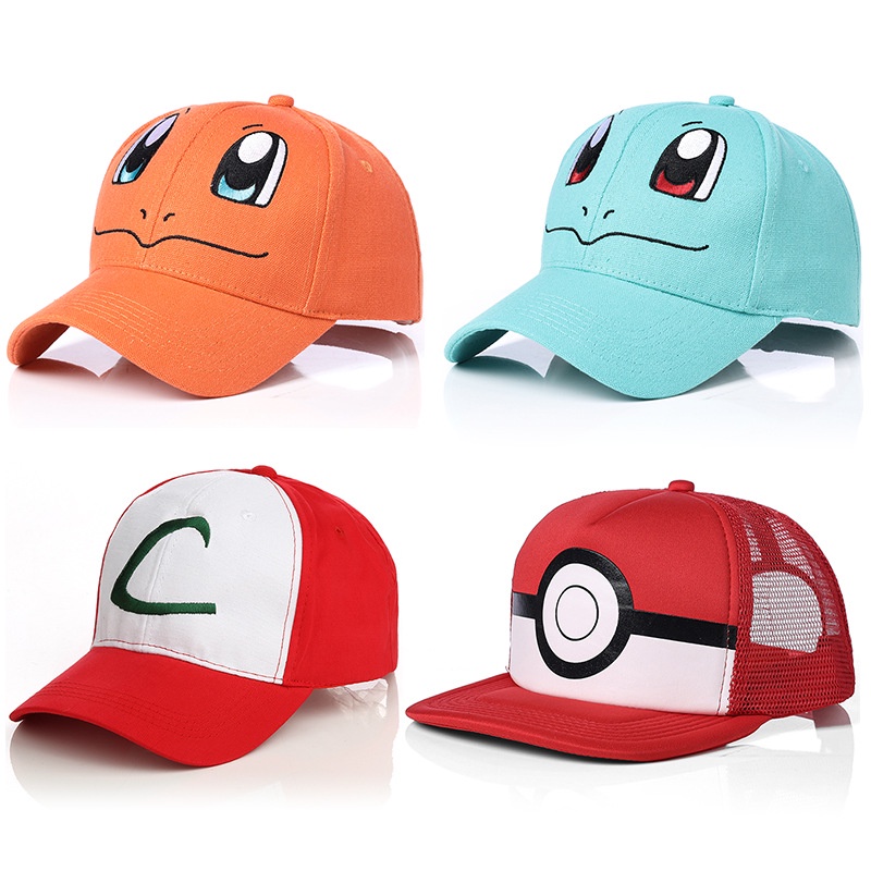 POKEMON Baseball Cap Embroidered C Hat Xiaozhi Pocket Monster Anime Net ...