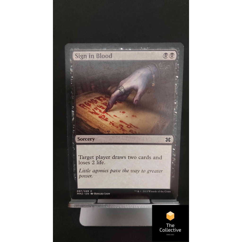 Magic the Gathering - MTG Card Game - Sign in Blood - [ID: BB1 ...