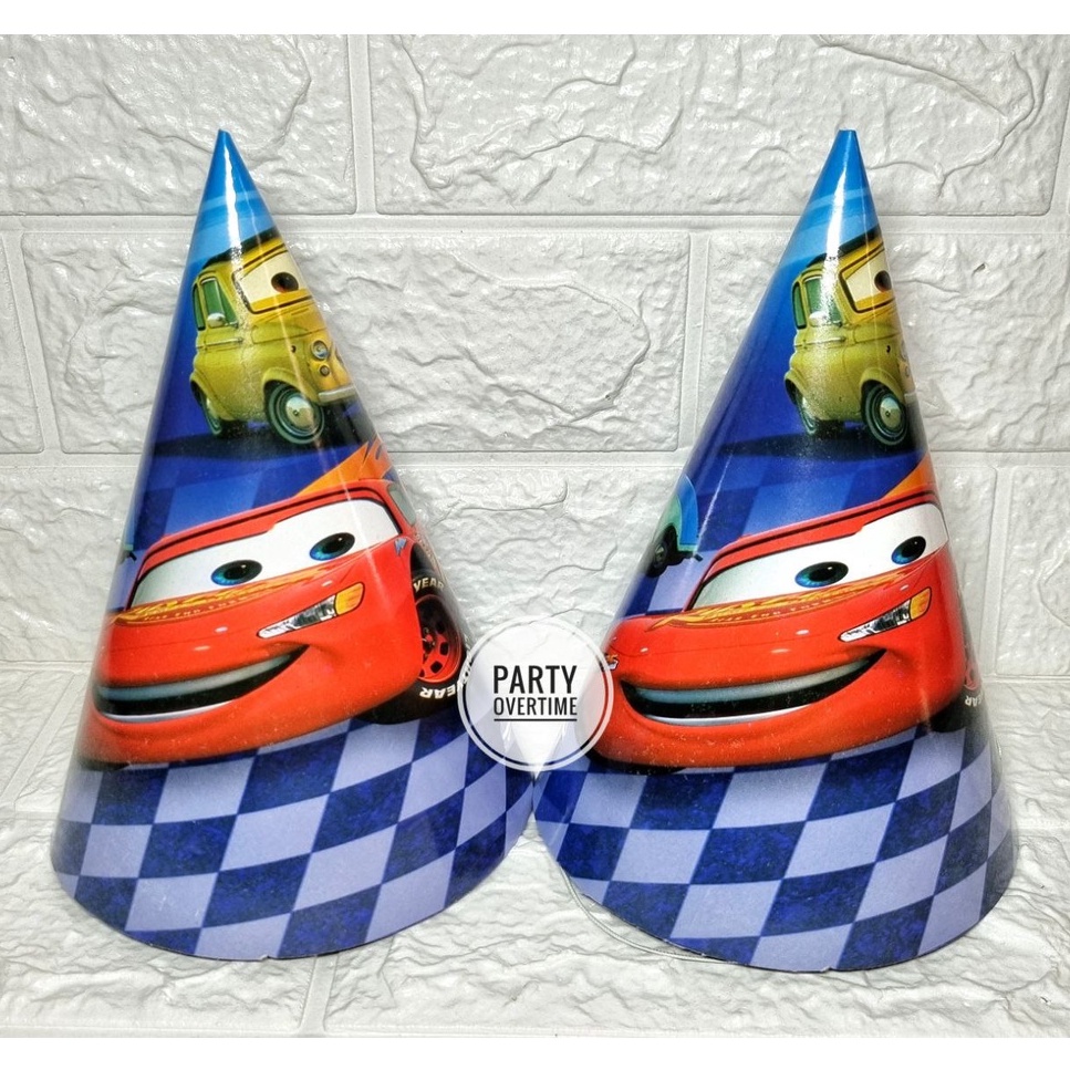 12 pcs Cone Party Hat Small 20cm Cars Character Party Decor Birthday ...