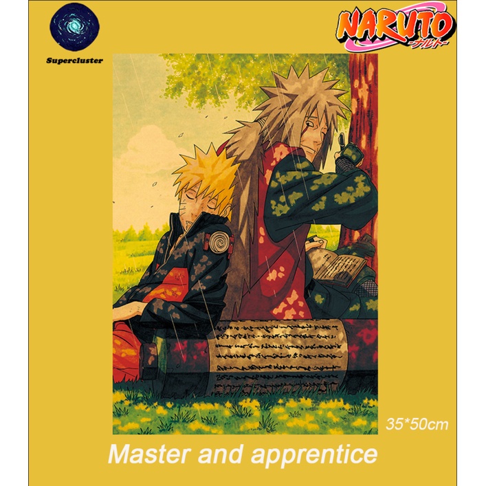 Naruto "Master and Apprentice" poster Kraft Paper Wallpaper wall poster ...