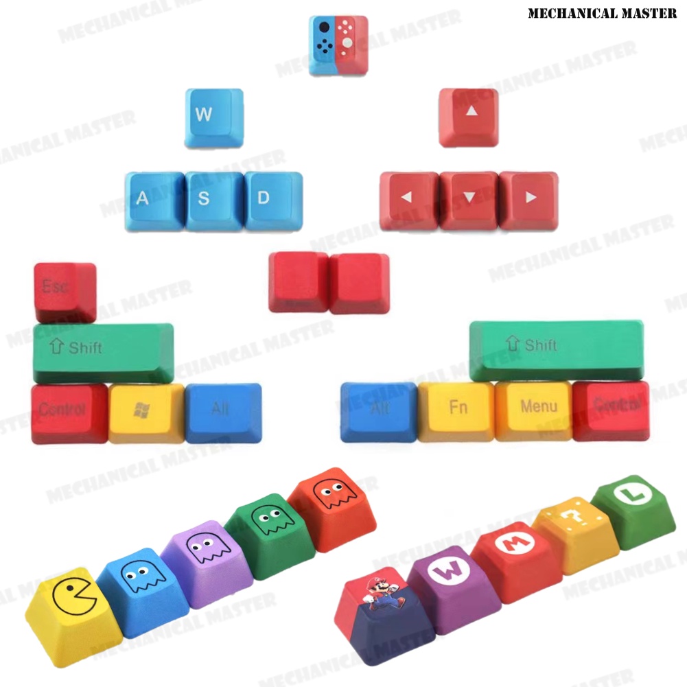 RGBY Super Mario Pacman Nintendo Switch Keycap For Mechanical Keyboard ...