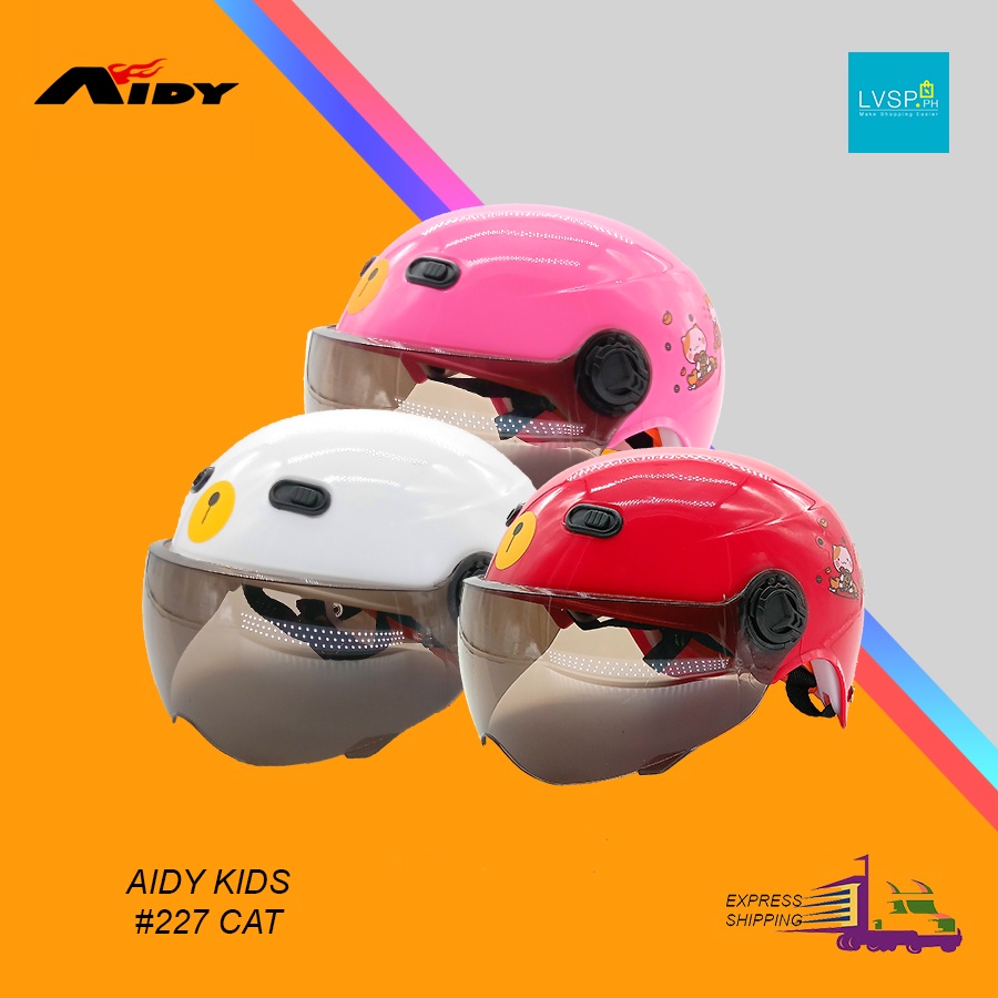 AIDY KIDS BIKE AND SPORTS HELMET CAT DESIGN | Shopee Philippines