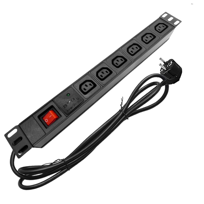 Power Distribution Unit Pdu Cabinet Iec C13 Power Strip 6 Position Power Outlet Spd Surge