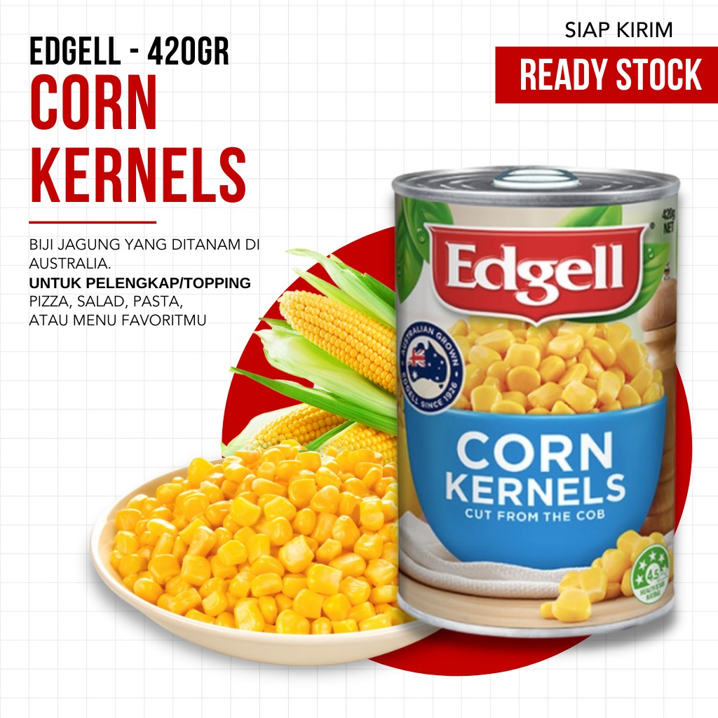 Sweet Corn Kernels In Cans - Edgelll 420gr (OPEN RESELLER) | Shopee ...
