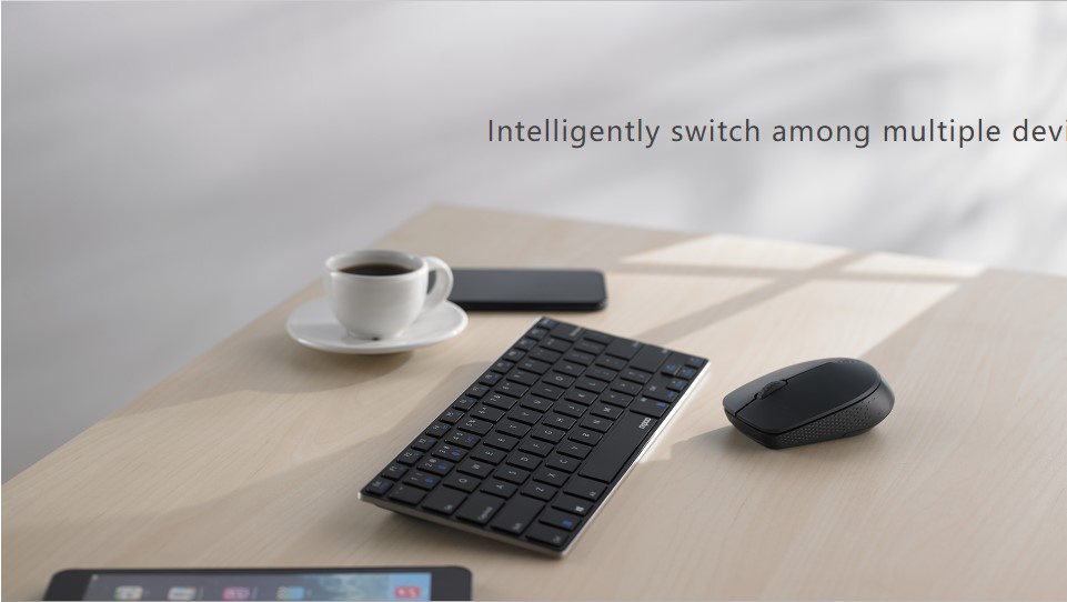 Rapoo 9000M/9010M Ultra Slim Wireless Keyboard and Mouse Set Bluetooth ...