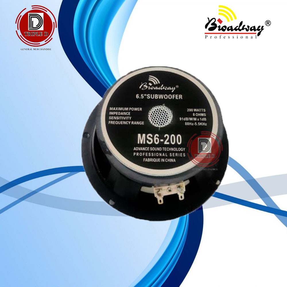 200watts BROADWAY 6.5 SUBWOOFER SPEAKER MS6-200 Broadway Subwoofer 200w ...