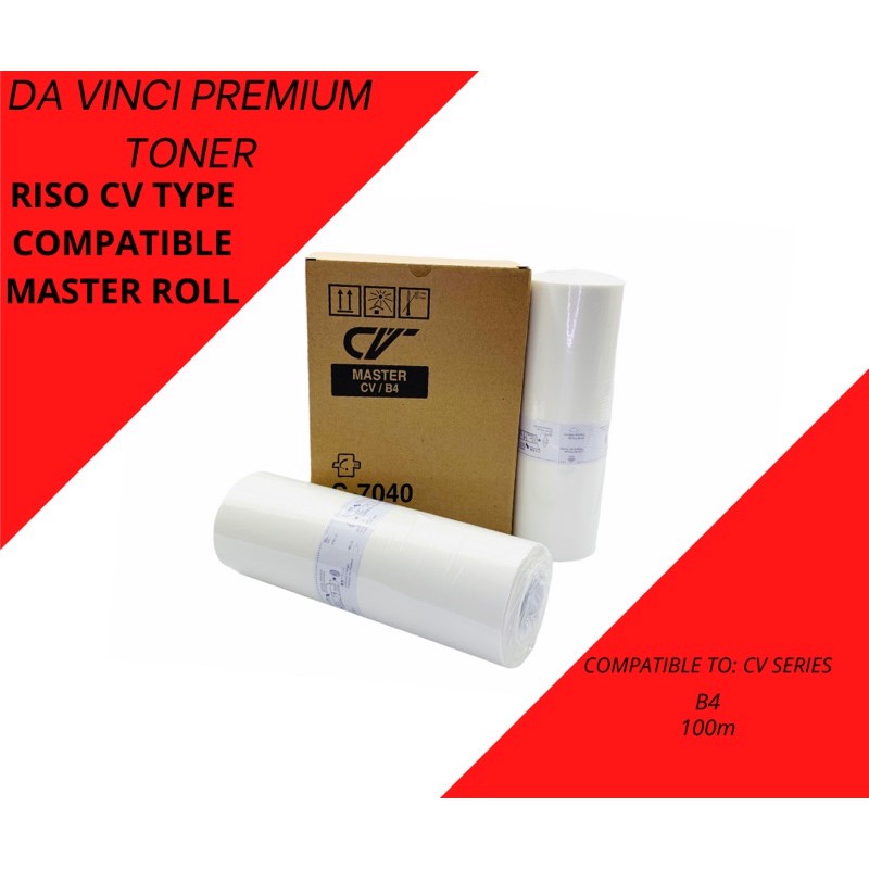 RISO CV TYPE COMPATIBLE MASTER ROLL B4 BOX OF 2 | Shopee Philippines