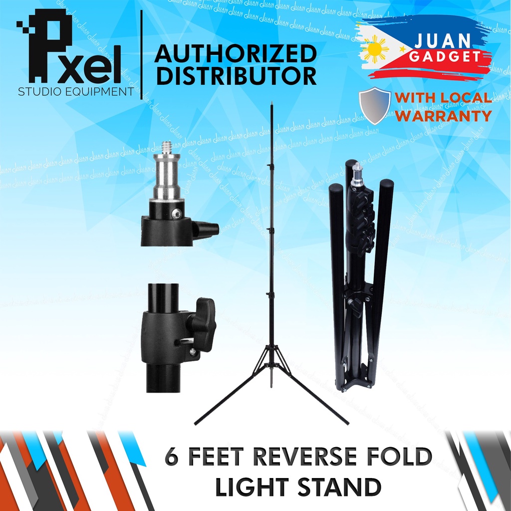 Pxel LS185RF 185cm 6 feet Reverse Fold Folding Light Stand for Studio ...