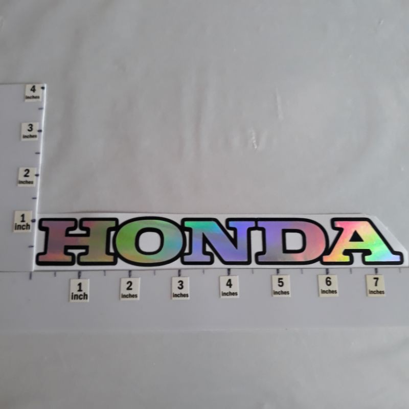 HONDA Word STICKER/DECAL IN GOLD, SILVER & HOLOGRAM | Shopee Philippines