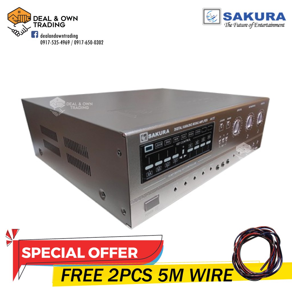 Sakura AV-737 1400W X 2 Stereo Echo Mixing Amplifier | Shopee Philippines