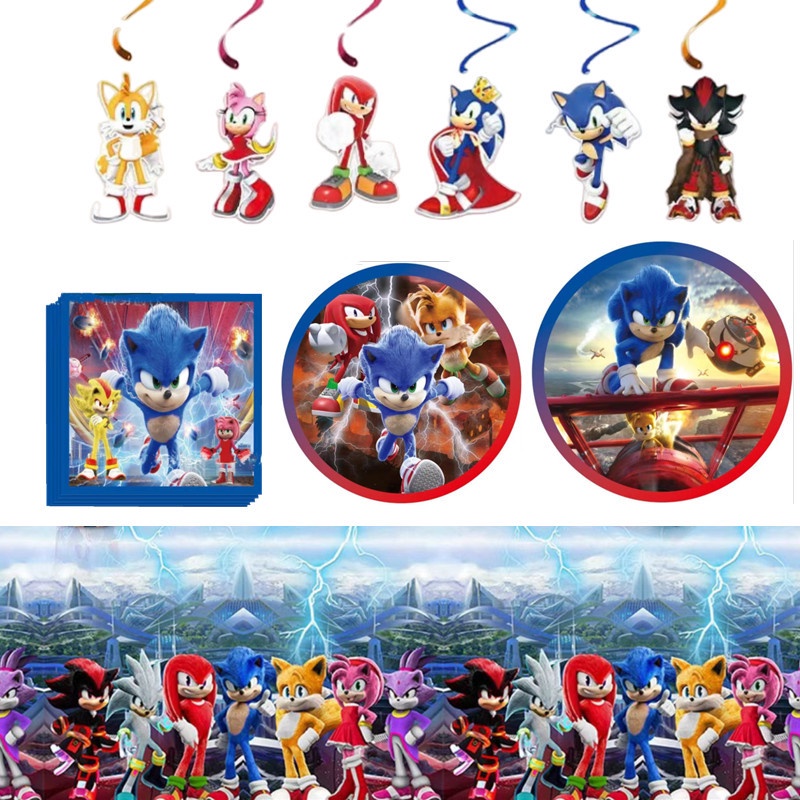 Sonic Hedgehog Party Decoration Supplies Sonic Disposable tableware ...