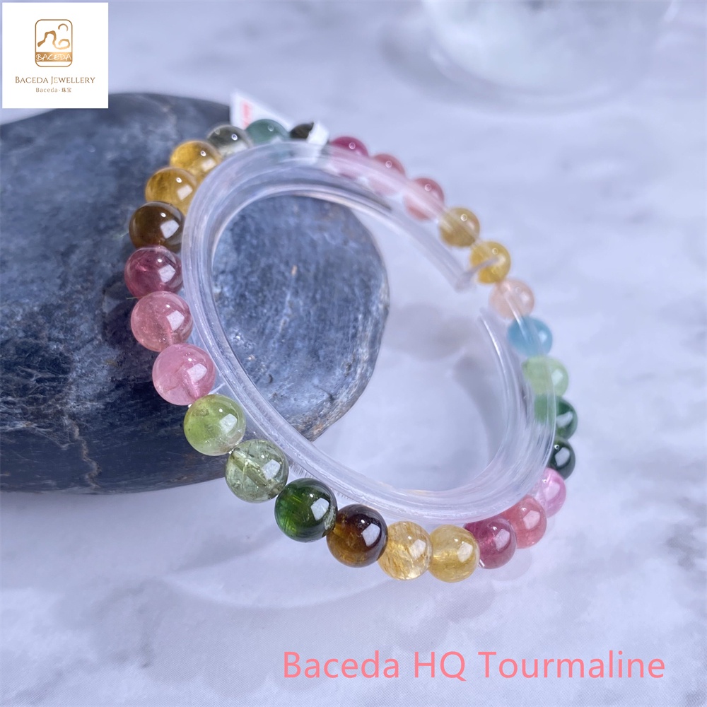Baceda Natural Crystals HQ Adorable Candy Tourmaline Bracelet attract ...