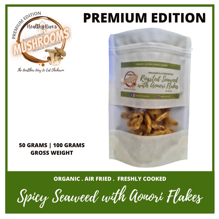 PREMIUM FLAVOR 50G and 100G - SPICY SEAWEED W/AONORI FLAKES - HEALTHY ...