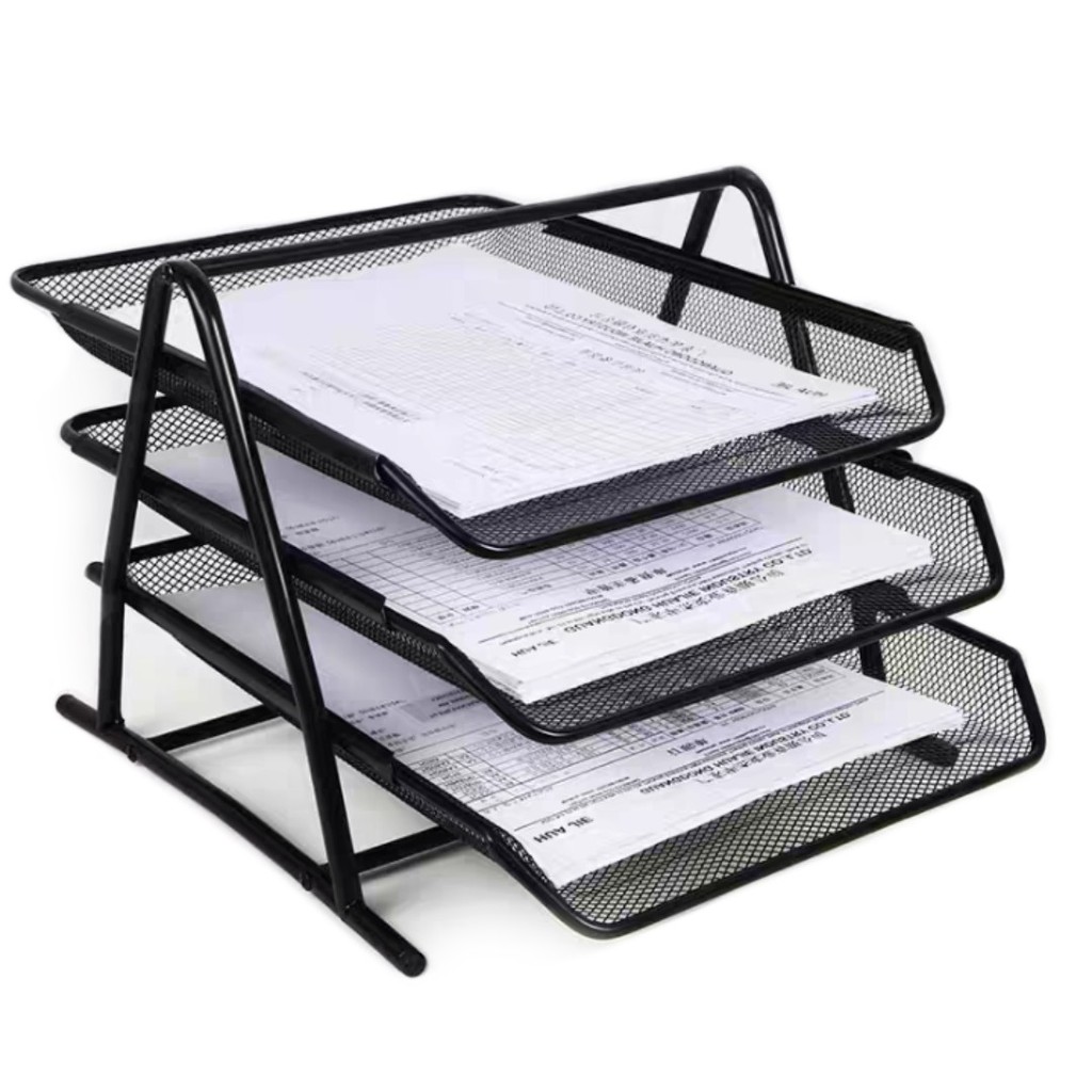 3 TIER MESH DOCUMENT TRAY FILING DATA RACK | Shopee Philippines