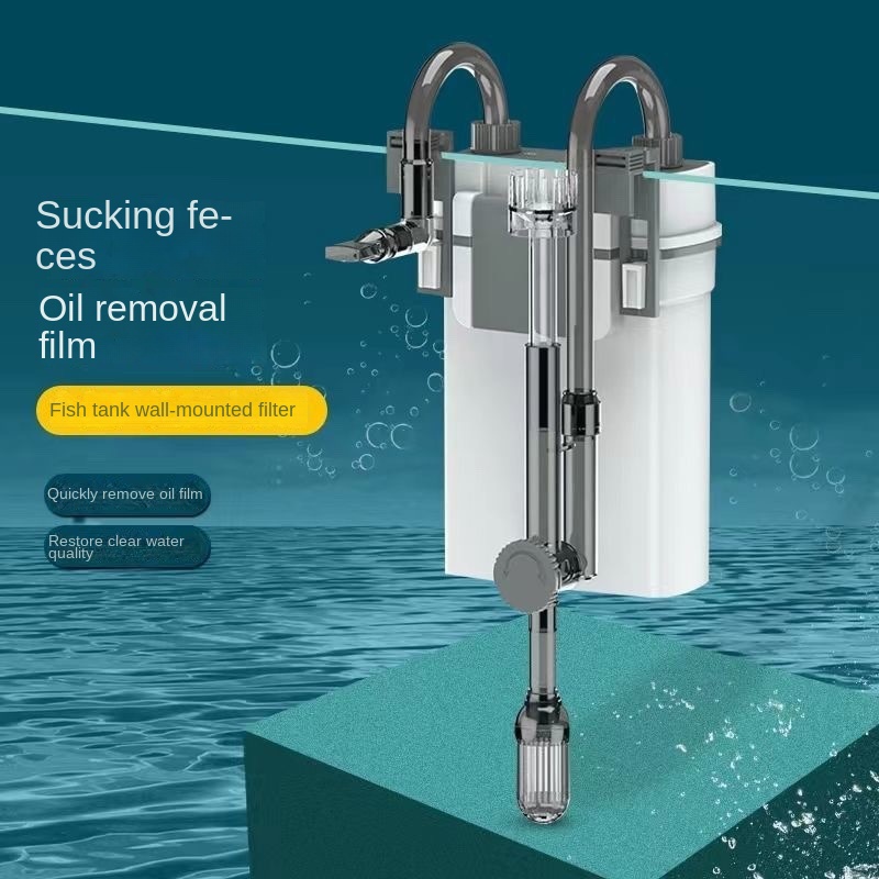 Fish tank filter Wall mounted filter barrel Silent external waterfall ...