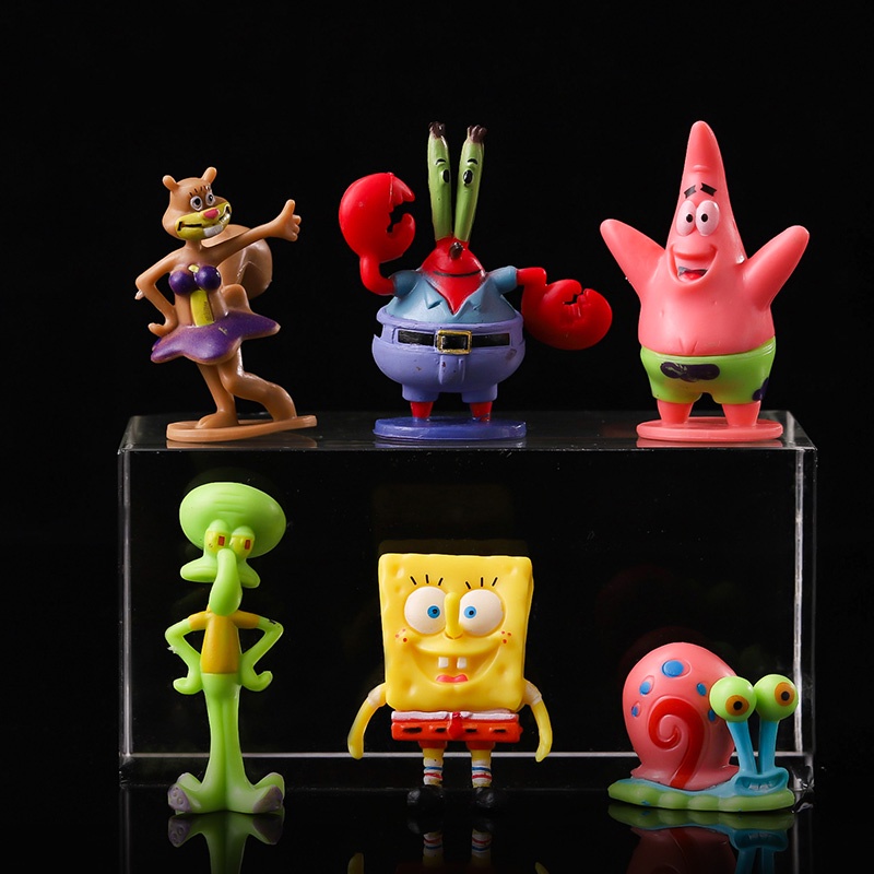 Mini SpongeBob Fish Tank Aquarium Accessories Pineapple House Squidward ...