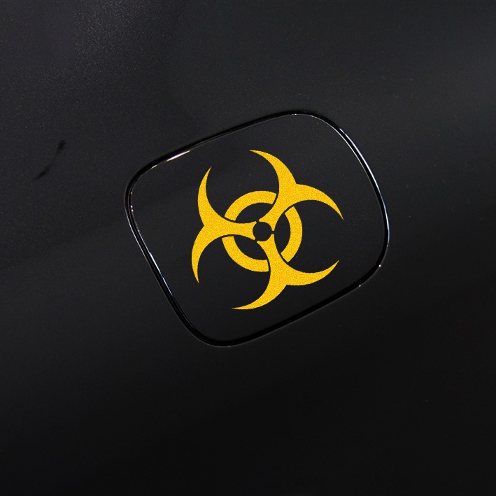 P-a196 Reflective Car Sticker Warning Attention to Biohazard Car ...