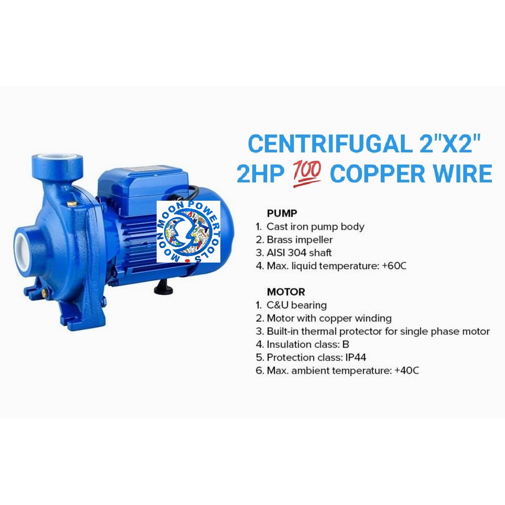 DAYUAN PROFESSIONAL CENTRIFUGAL WATER PUMP 2HP 2'' X 2'' DHM5AM COPPER ...