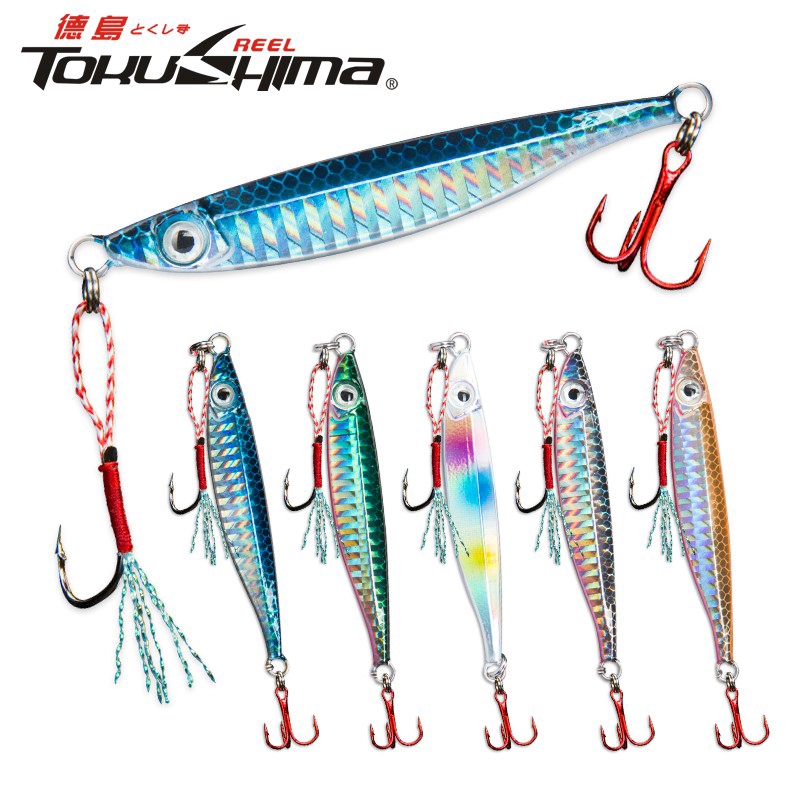 20g/30g Metal Cast Jig Spoon Shore Casting Jigging Lead Fish Sea Bass ...