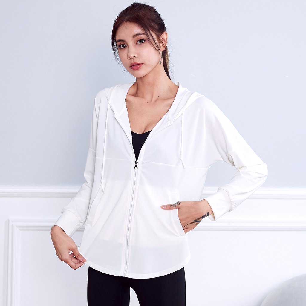 SUPERFLOWER Women's Sports Running Training Outerwear Zipper Gym Yoga ...