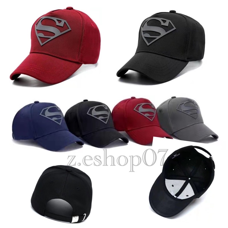 U-12 Baseball Cap Rubber Superman logo Design Adjustable Fashion Unisex ...