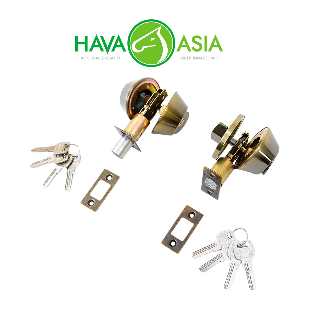 HavaAsia Heavy Duty Double Lock Deadbolt Entrance Door Security Lock (Code:L801 L802 DBOLT S CYL ...