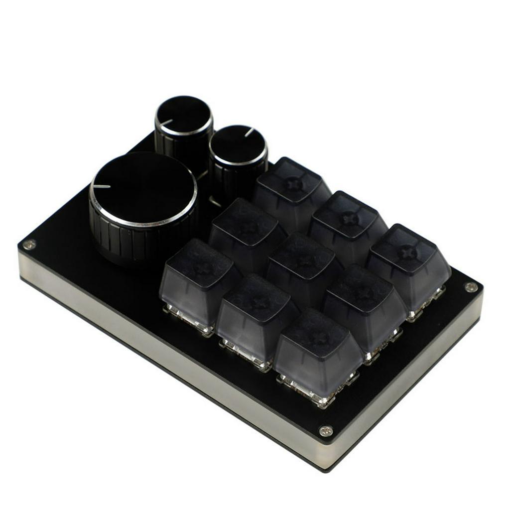 12 Key CNC Aluminum VIA VIAL Hotswap RGB Knob Support Macro Type C MX ...