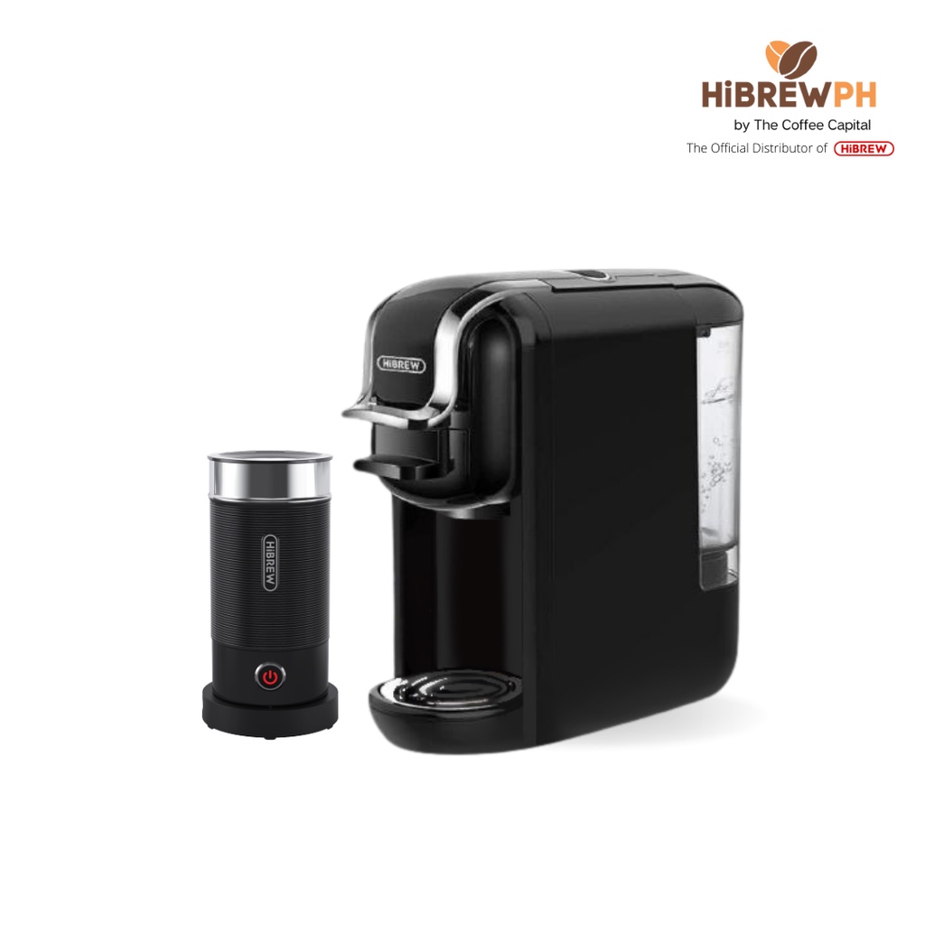 Hibrew 5 In 1 Multiple Capsule Coffee Espresso Machine and Milk Frother for Hot & Cold DG NS ...