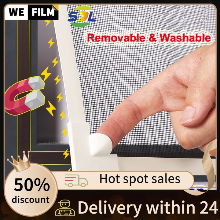 150*150cm Insect Magnetic Window Screen Mesh DIY Anti Fly Mosquito Net ...