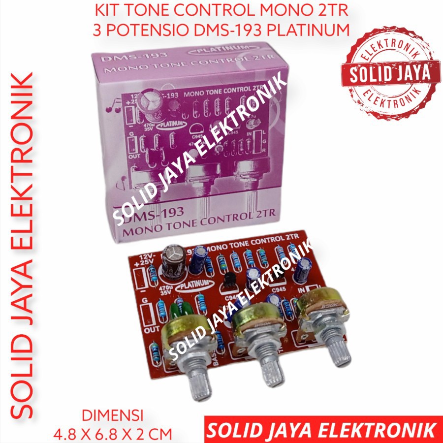 TONE CONTROL MONO 3 POTENSIO DMS193 TONE CONTROL 2TR 2 TR TRANSISTOR ...