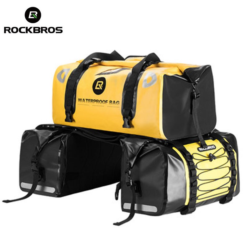 Rockbros Motorcycle Seat Bag Rear Seat Waterproof Luggage Bag Big ...