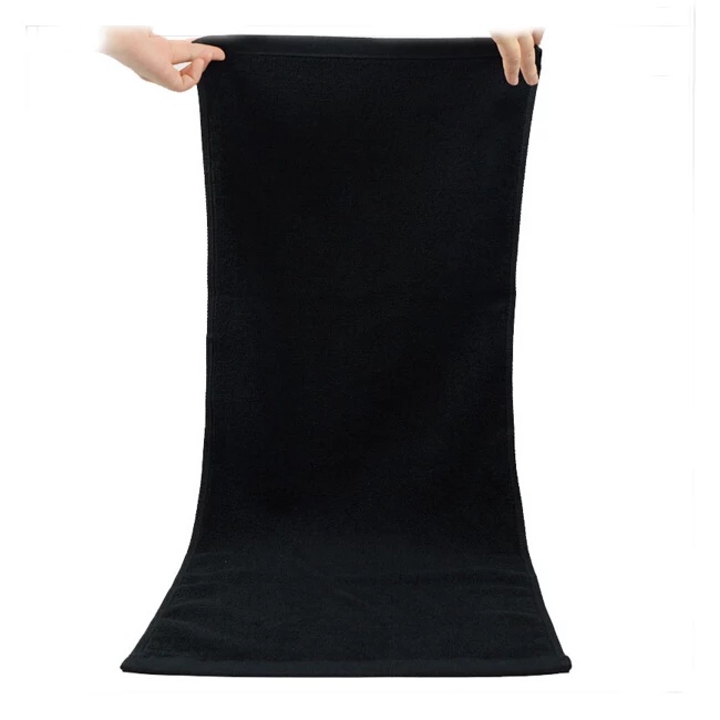 #820 Super Absorbent Soft Cotton Back Towel BLACK (30*70cm) | Shopee ...