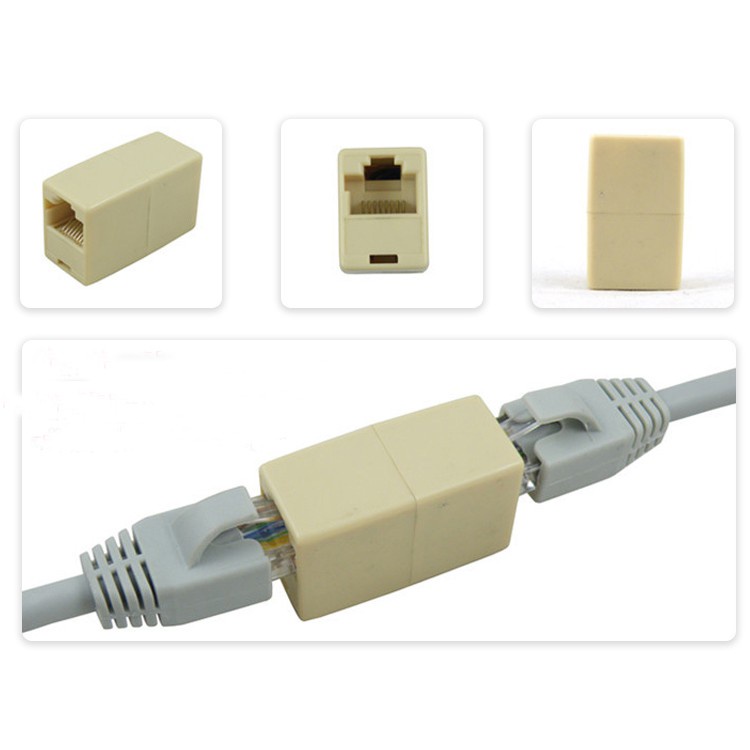RJ45 extender female to female CAT5 CAT6 Extender network cable ...