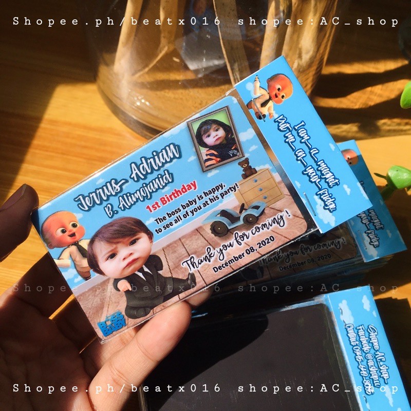 COD affordable Boss baby Theme AtM size ref magnet souvenir | Shopee ...