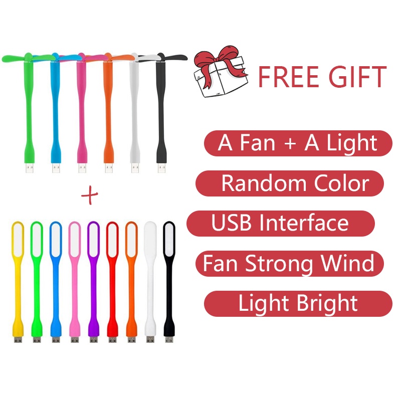 Original Bright Mini Portable USB LED Light USB Small Fan | Shopee Philippines