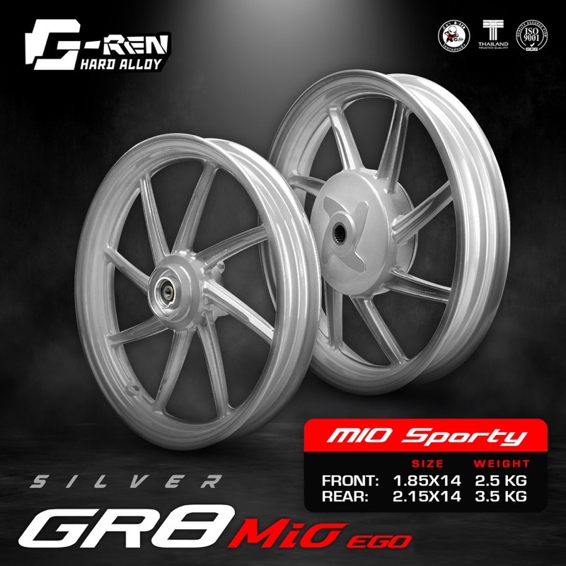 G-ren GR8 thailand mags mio sporty mio soul 115 carbtype nouvo 4holes (thailand) | Shopee ...