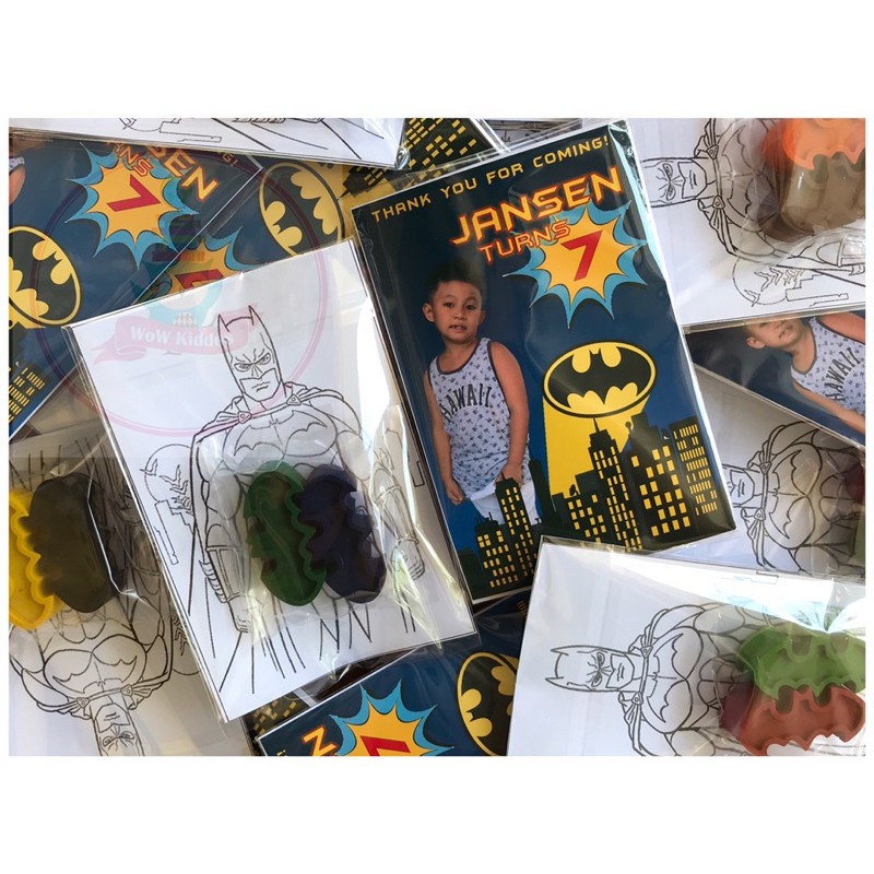 Batman Crayons/Batman Birthday Giveaway/Souvenirs (Handmade & Nontoxic ...
