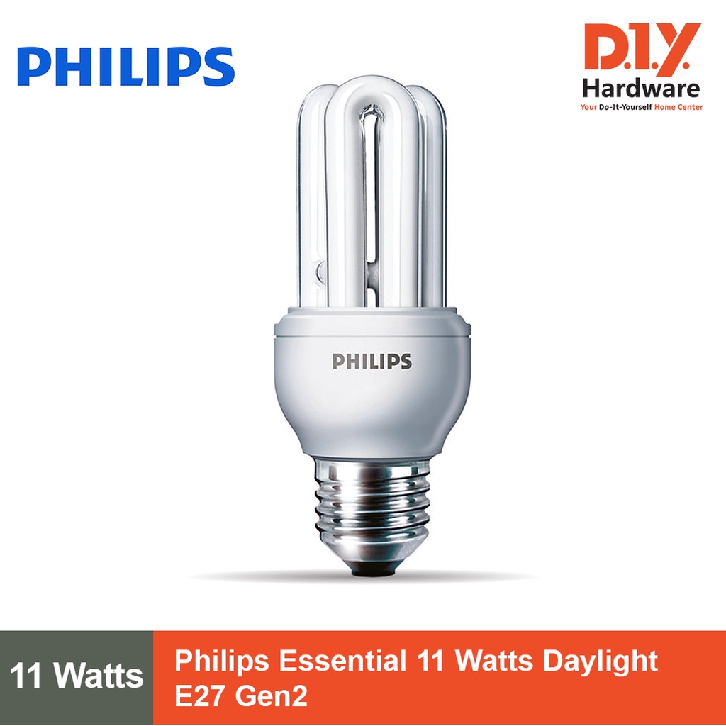 Philips Essential 11 Watts Daylight E27 Gen2 | Shopee Philippines