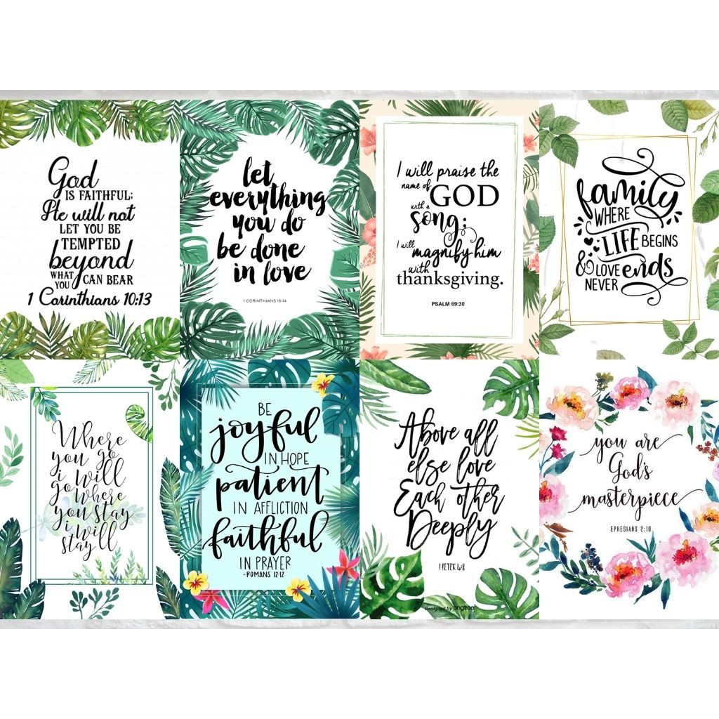 Laminated Home Wall Decor Bible Verse, Quotes 3 (A4 Size) | Shopee ...