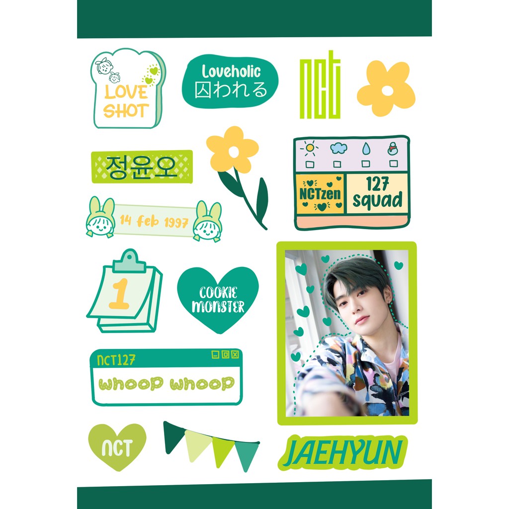 Sticker Pack NCT 2020 - NCT127 - NCT Dream Green Theme | Shopee Philippines