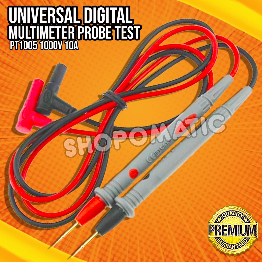 🟧 PT1005 1000V 10A Universal Digital Multimeter Probe Test Leads Pin ...