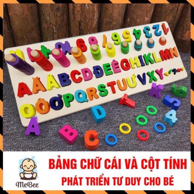 Toys Alphabet And Counting Columns For Children - Logic Math And ...