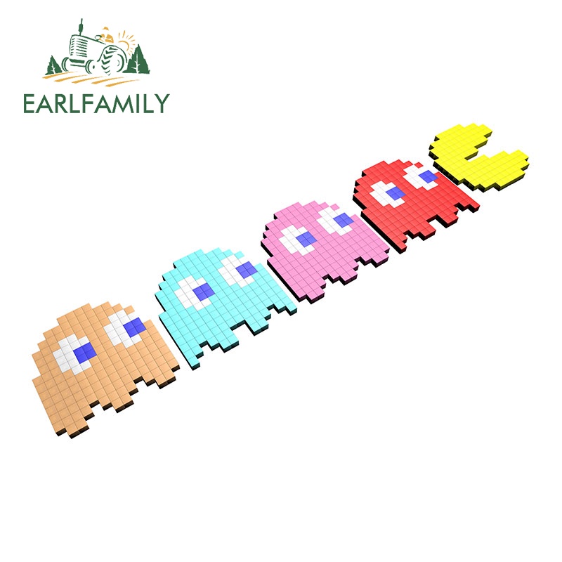 EARLFAMILY 13cm Pacman Cartoon Car Sticker Campervan Laptop Surfboard ...