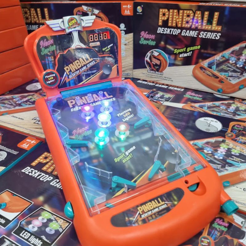 Pinball Machine with Electronic Lights & Sounds Toy for Kids | Shopee ...