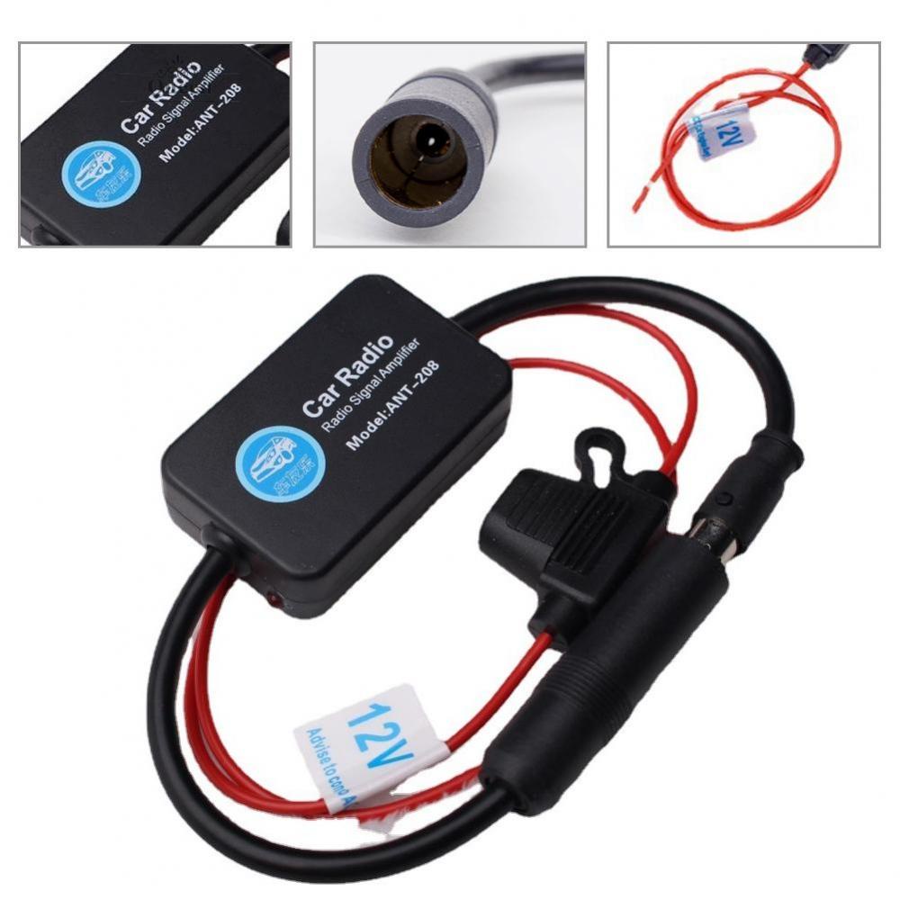 Active Antenna Booster FM&AM Female Male Motorized Signal Amp Amplifier ...