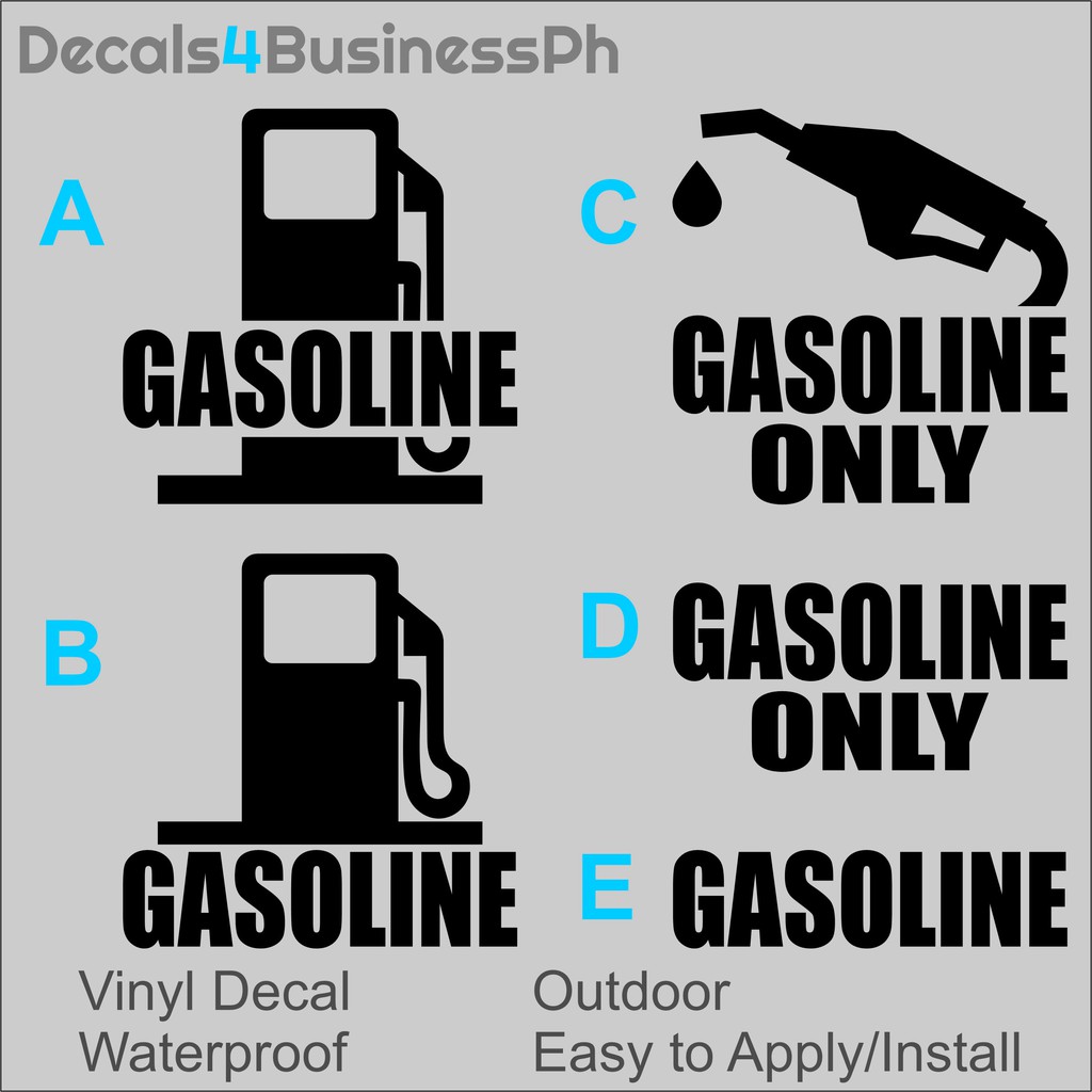 D4BPh Gasoline Sticker Decal, Vinyl Sign, Vinyl Sticker, Waterproof ...