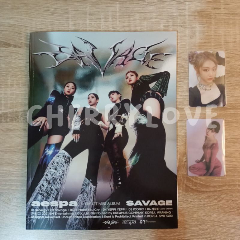 Aespa album savage hallucination quest (photobook/pb) ver | Ningning winter pc photocard ...