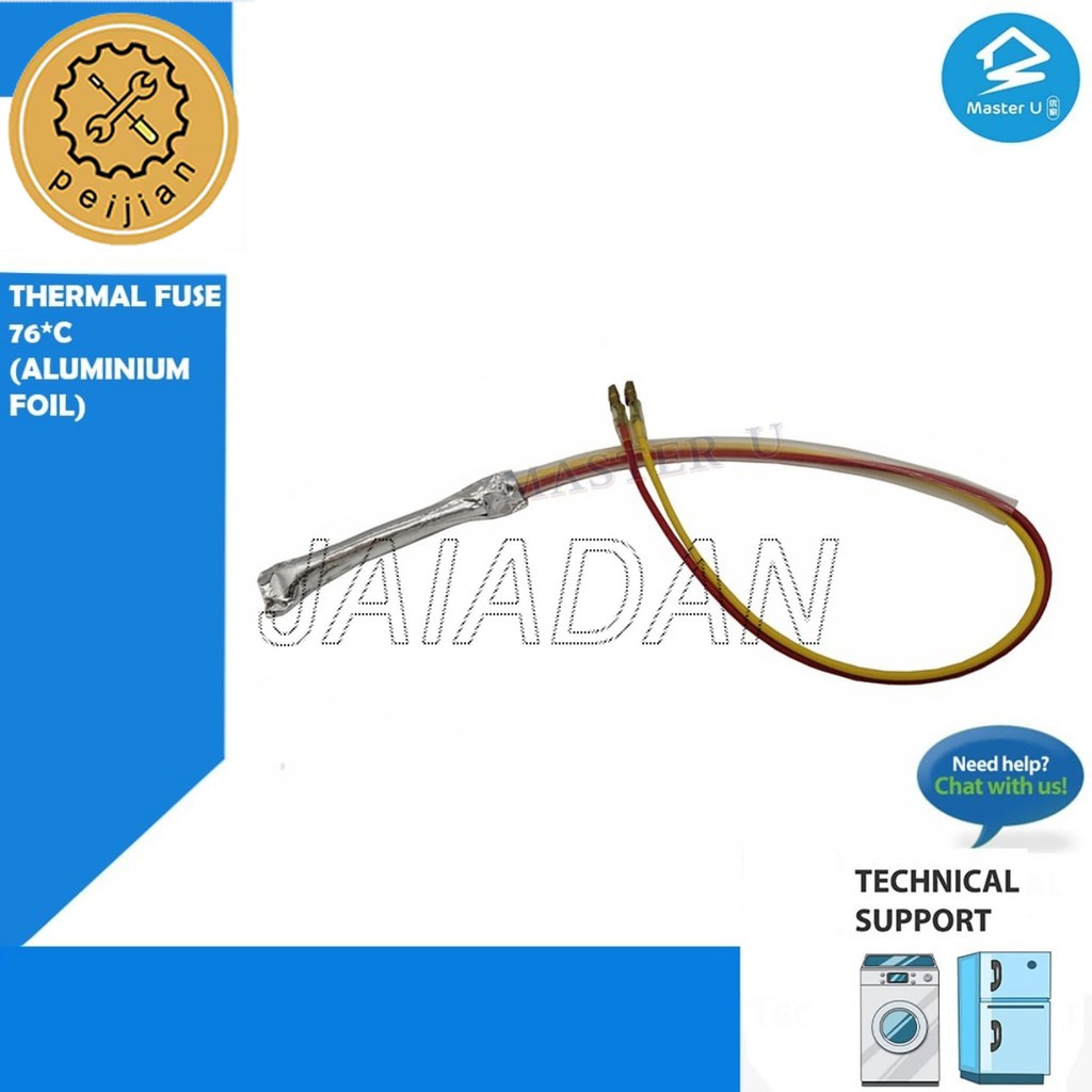 UNIVERSAL REFRIGERATOR THERMAL FUSE 76C (ALUMINIUM FOIL) | Shopee ...