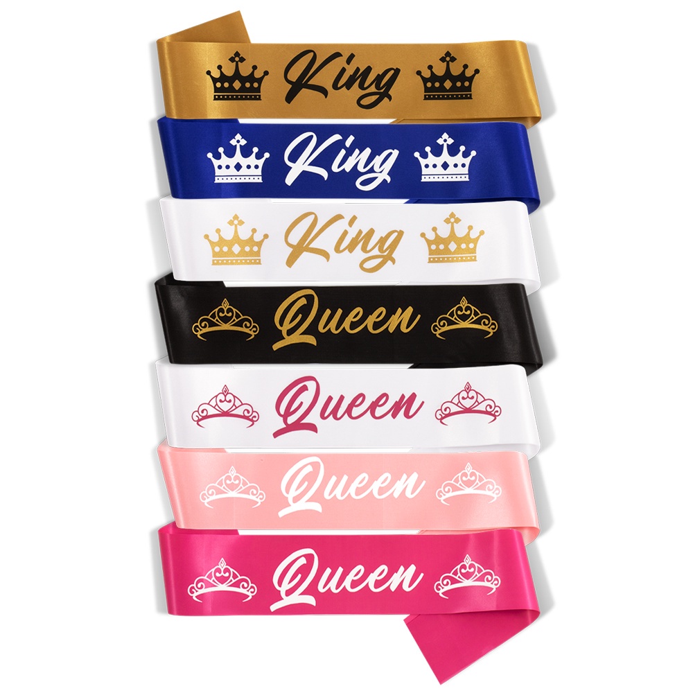 【New Design】King and Queen Sash Party Decoration Party Favors Gifts ...